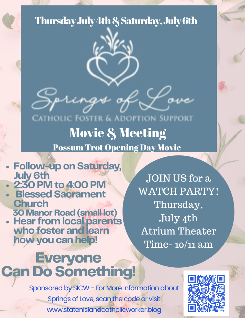 Foster Care Support – Staten Island Catholic Worker